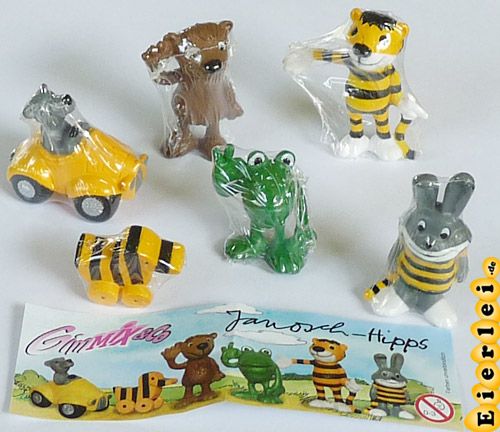 Alle 6 Janosch - Tigerente Figuren von der Firma Meistermarken - Ü-Ei ...