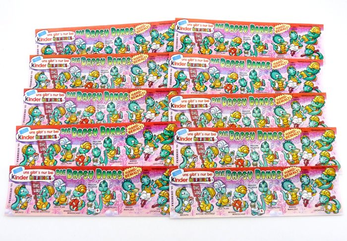 10x Beipackzettel der Serie Die Dapsy Dinos - Ü-Ei online Shop auf ...