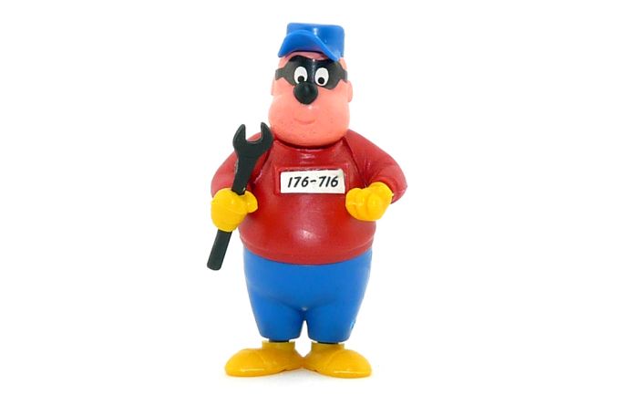 Panzerknacker mit Schraubenschküssel aus der Serie "Donald und seine ...