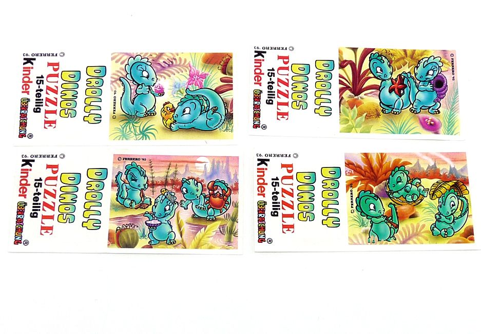 Alle vier Bauanleitung der Drolly Dinos Puzzleecken - Ü-Ei online Shop ...