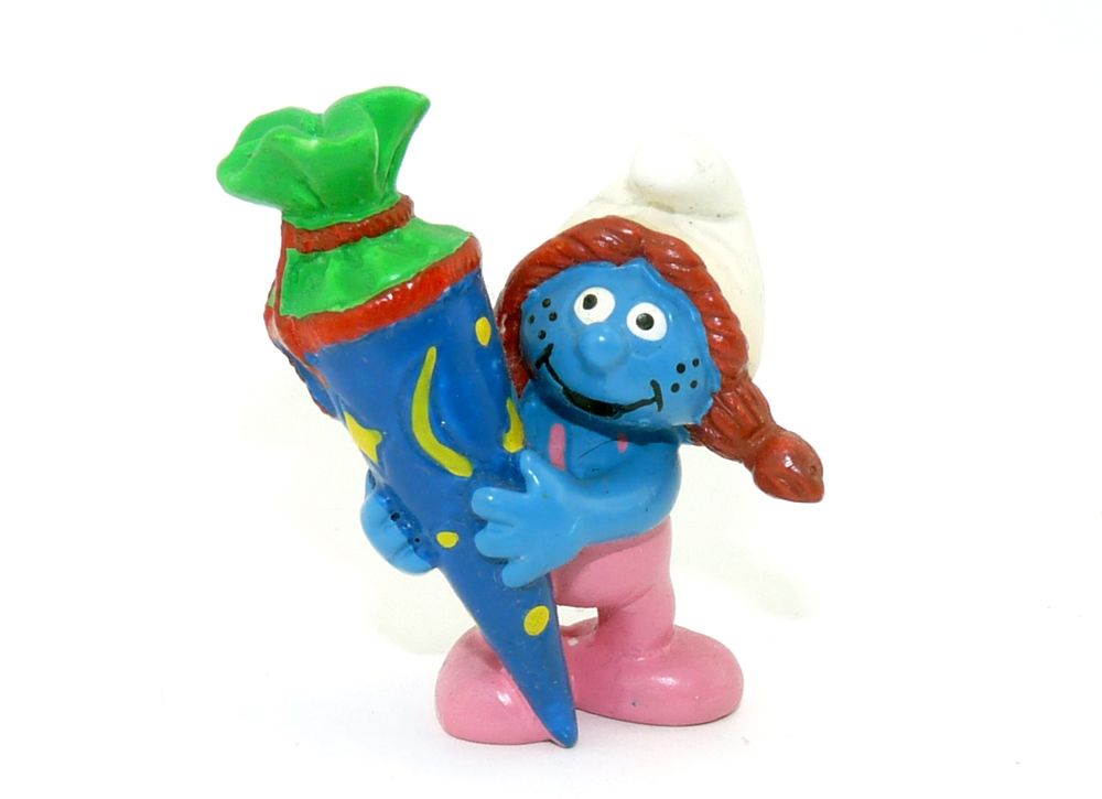Schlumpfi mit Schultüte Schleich 1994. W. Germany - Schleich - 5cm 1994 ...