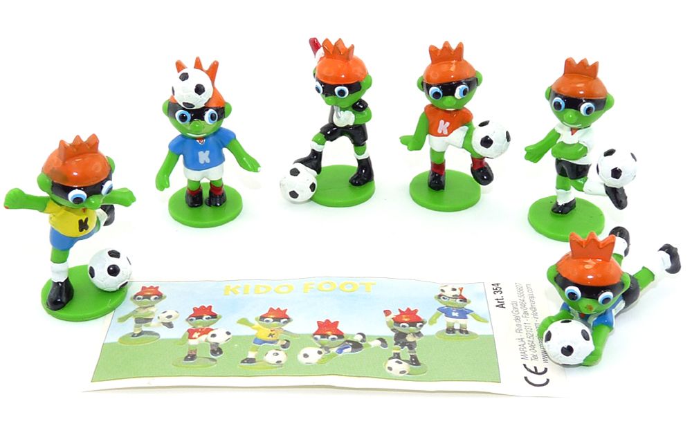 KIDO FOOD beim Fussball. 6er Figuren Satz mit Beipackzettel - Ü-Ei ...