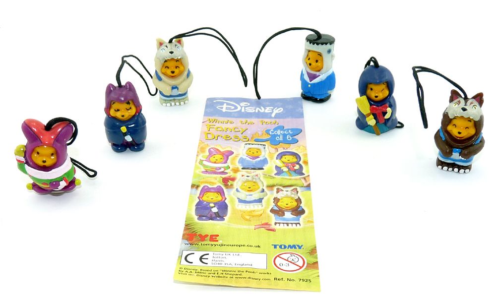 Winnie the Pooh Fancy Dress Set mit 6 Figuren und ein Beipackzettel ...