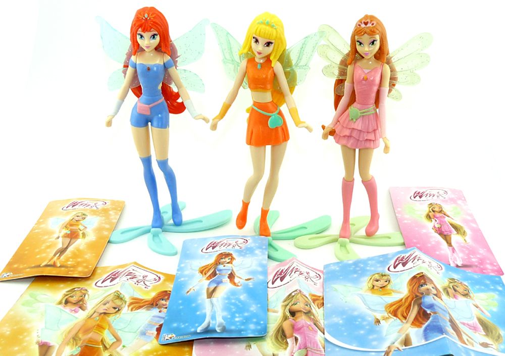 Maxi WinX Figuren Set aus Italien mit allen an Zubehör. Größe der 3 ...