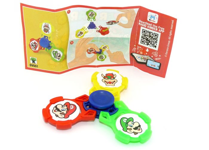 Super Mario Fidget Spinner mit Beipackzettel DV551 - Ü-Ei online Shop ...